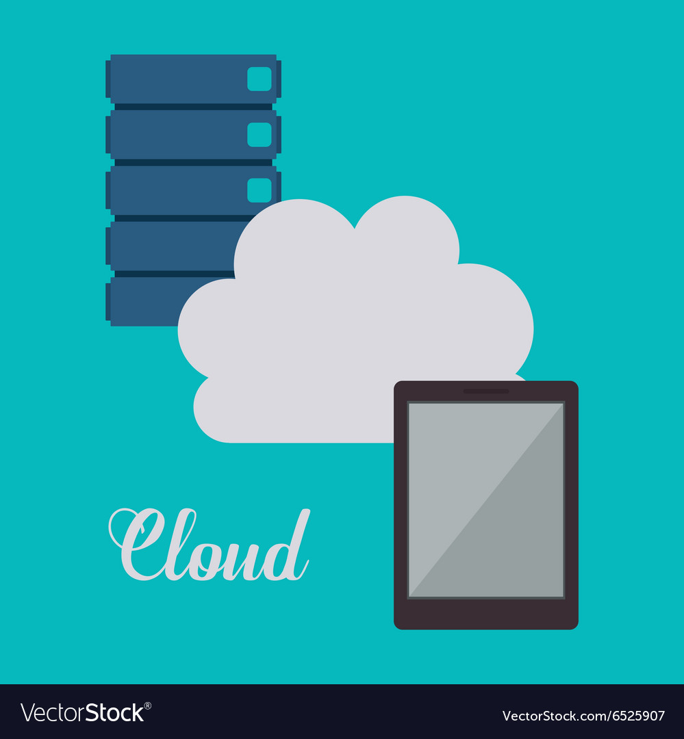 Cloud computing design Royalty Free Vector Image
