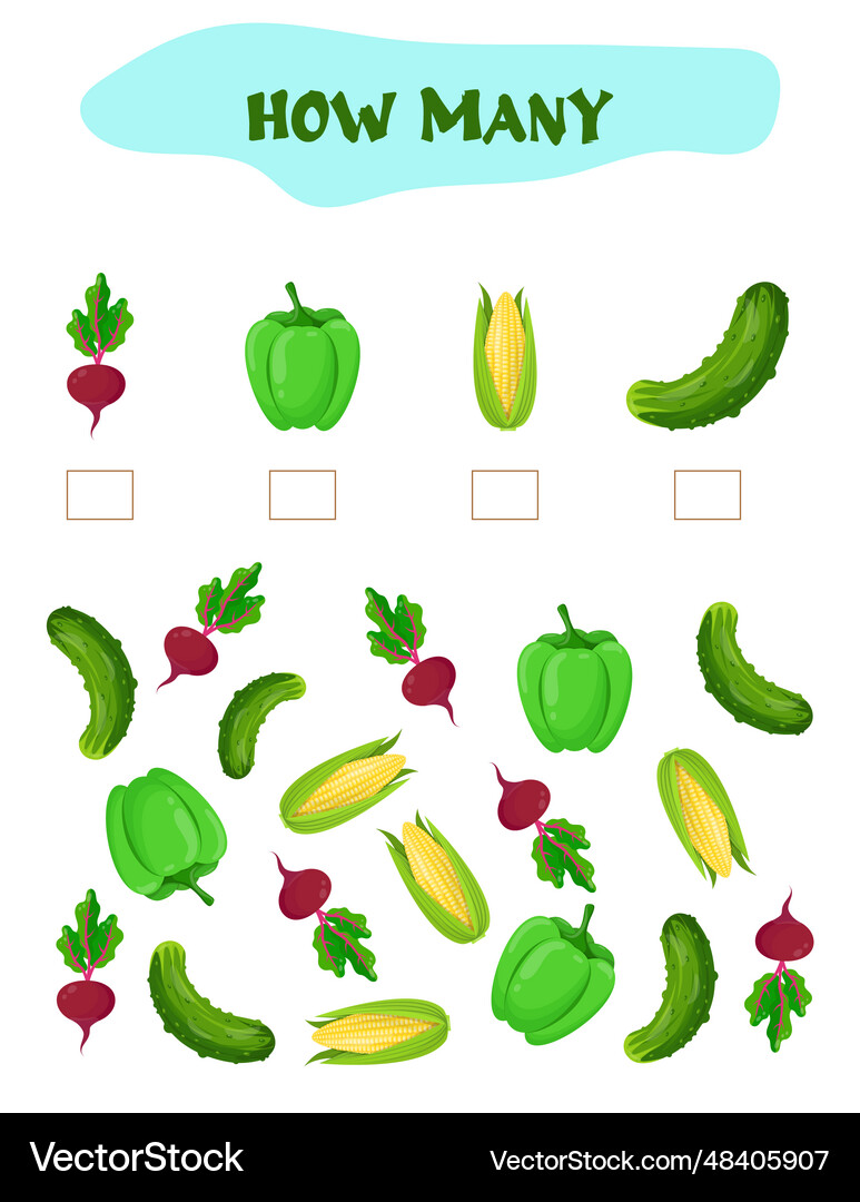 Counting game for preschool children educational Vector Image