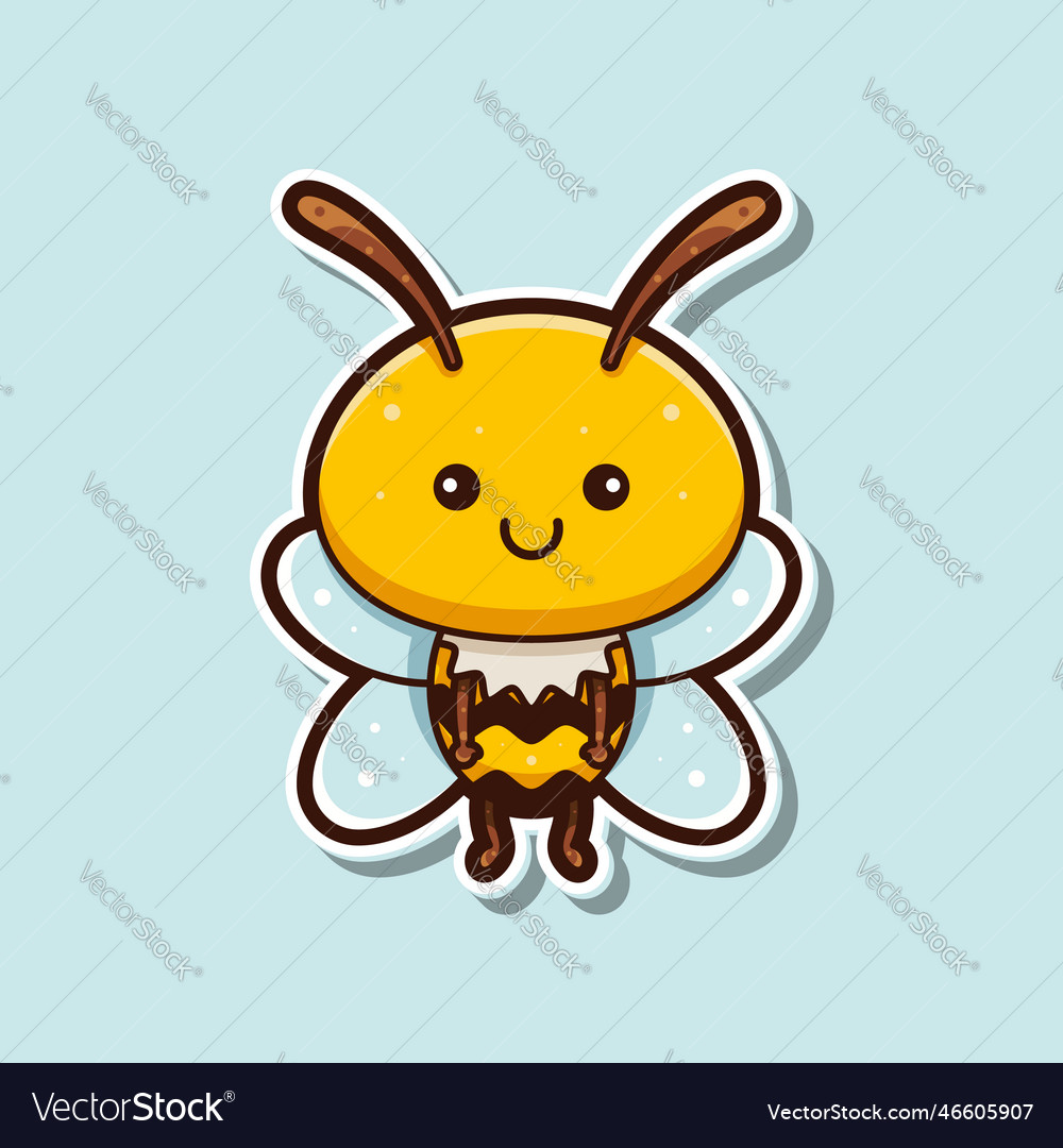 Cute bee Royalty Free Vector Image - VectorStock