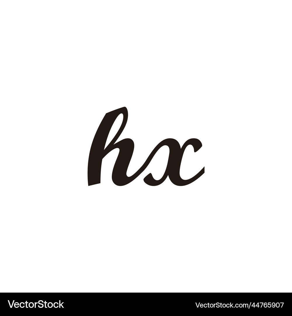 Letter hx connect geometric symbol simple logo Vector Image