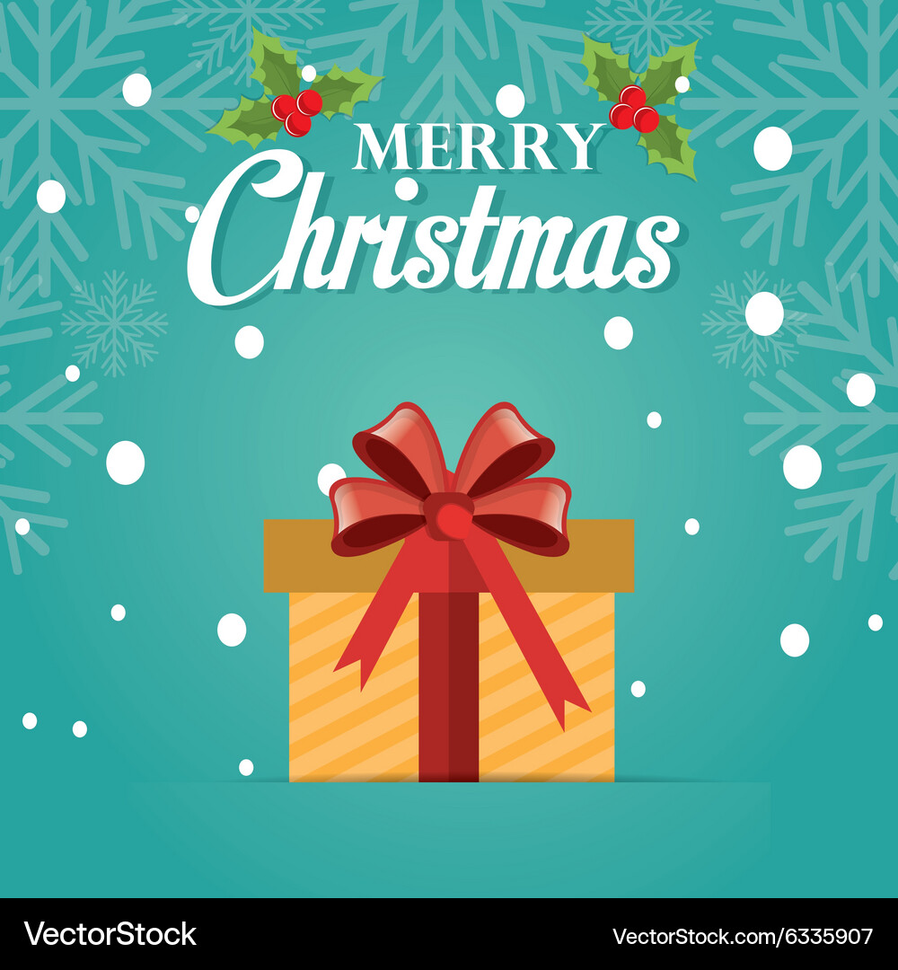 Merry christmas colorful card Royalty Free Vector Image