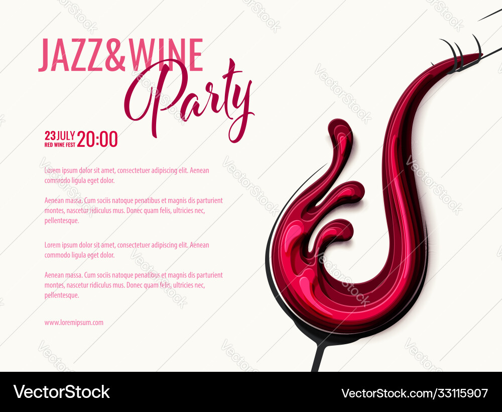 Red wine splash in glass with bottle Royalty Free Vector