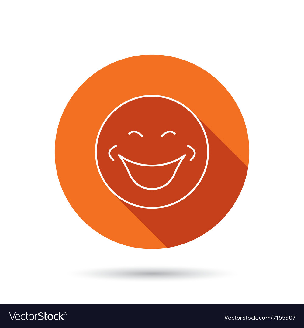 Smile icon positive happy face sign Royalty Free Vector