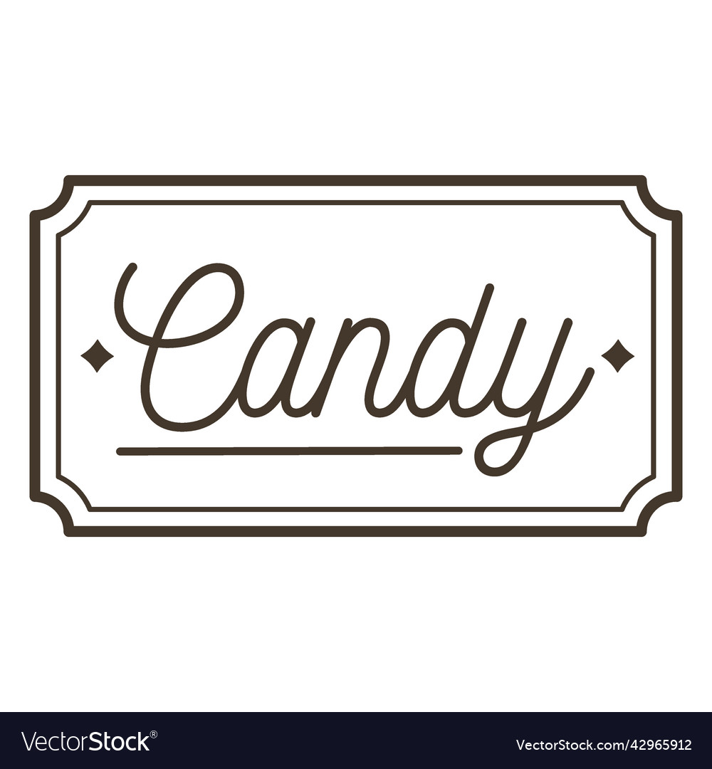 Candy label stroke Royalty Free Vector Image - VectorStock