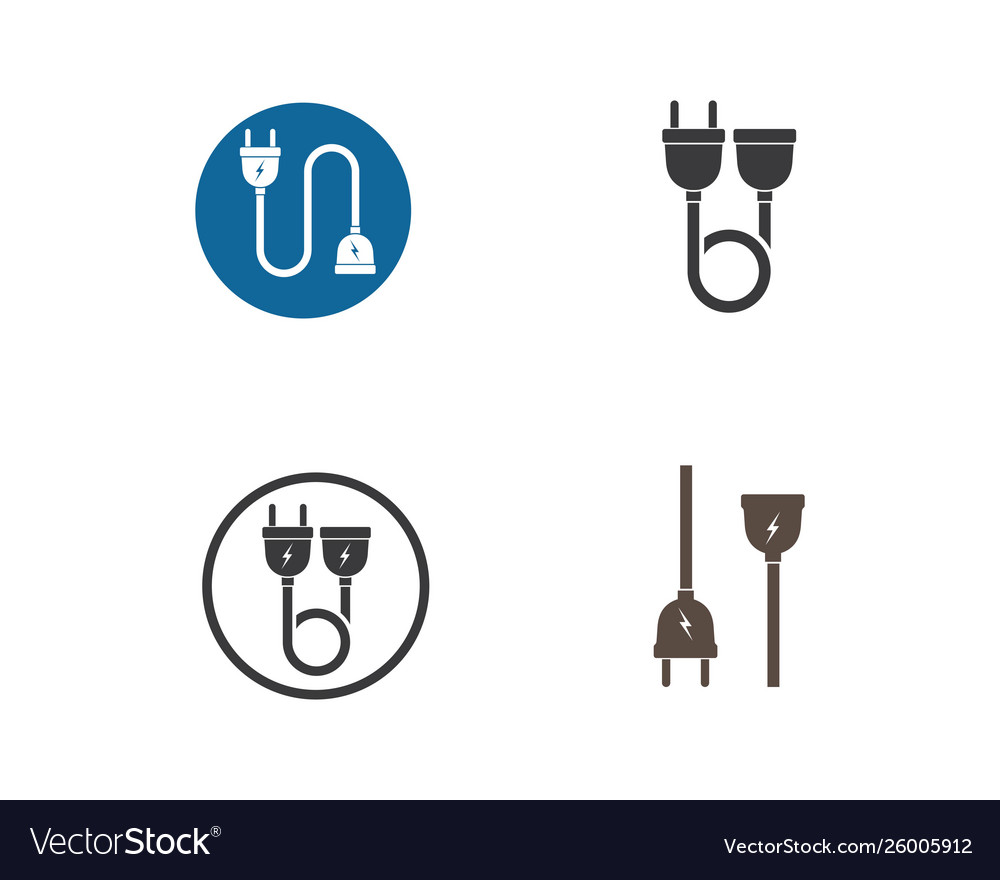 Electric socket plug Royalty Free Vector Image