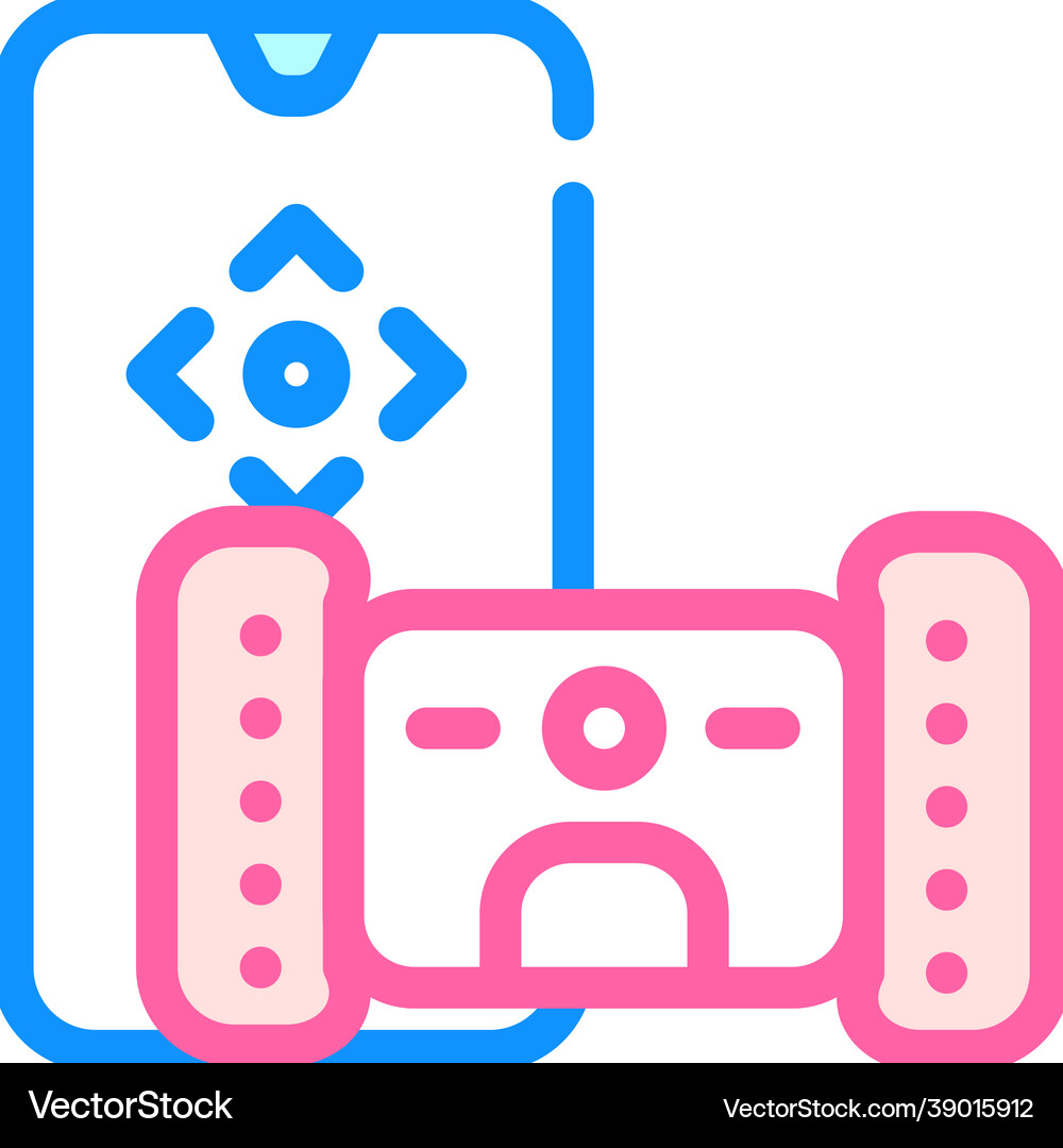 Electronic pet toy with remote control color icon Vector Image