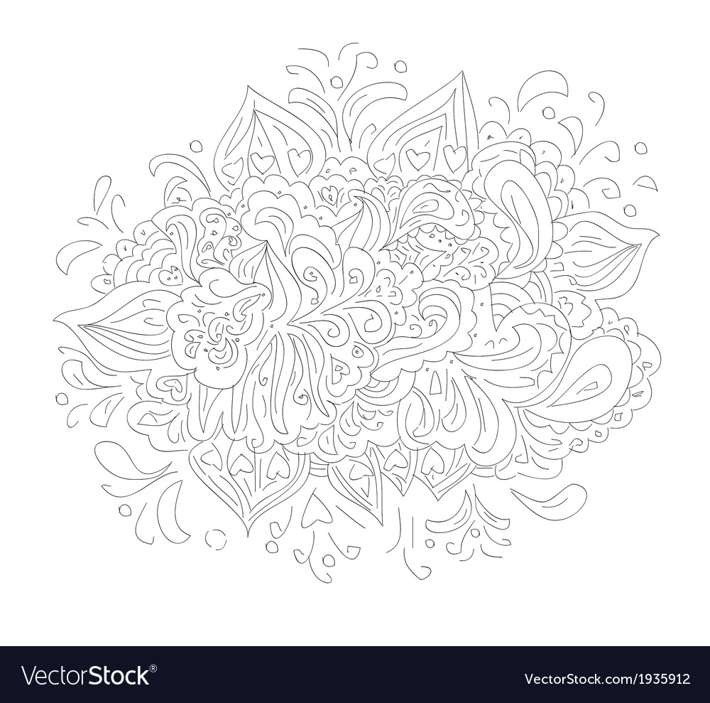 Floral design element pattern Royalty Free Vector Image
