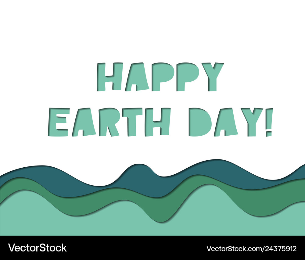 Happy earth day - congratulation card Royalty Free Vector