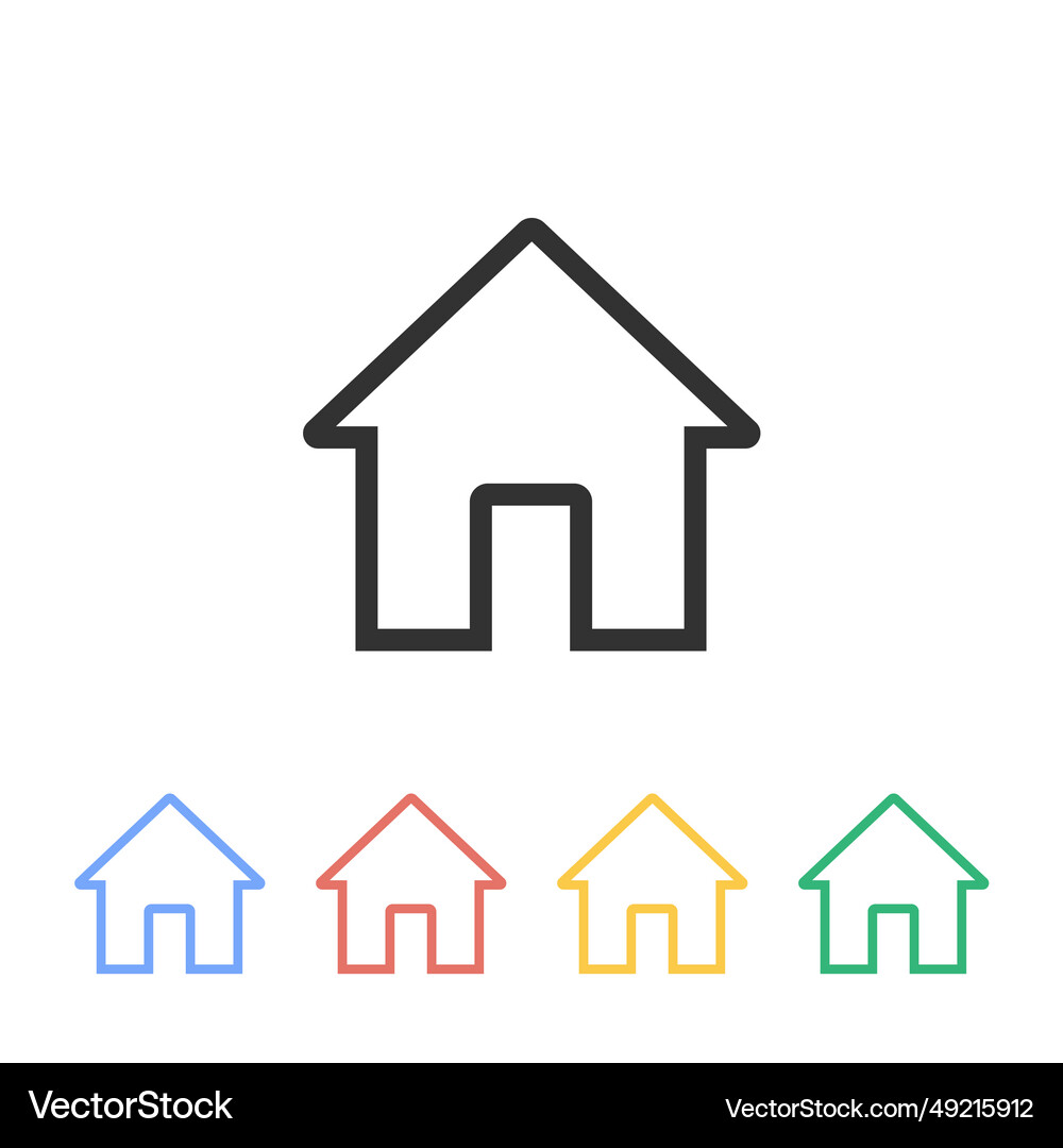 Home icon set on white background Royalty Free Vector Image