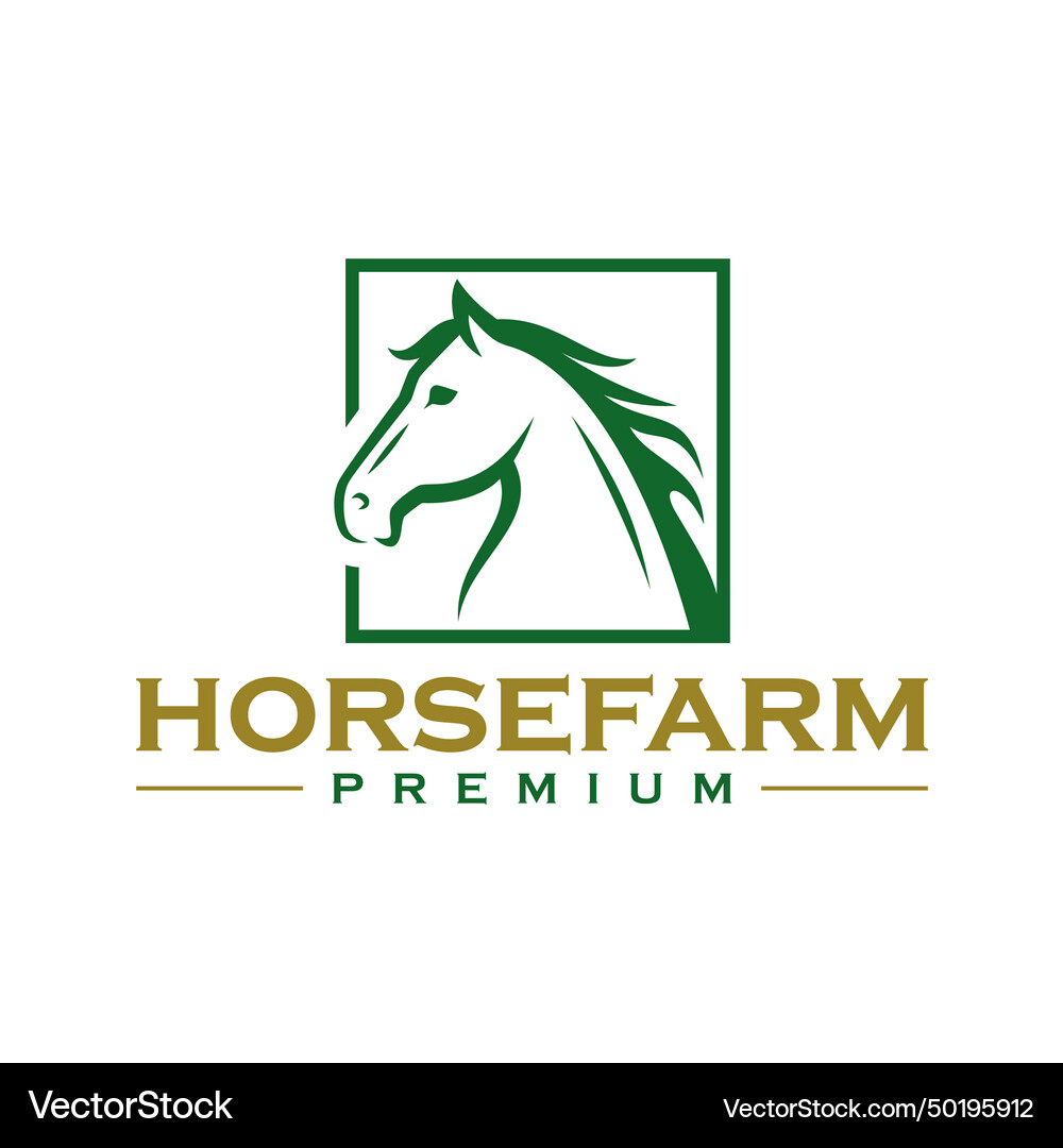 Horse farm logo design template Royalty Free Vector Image