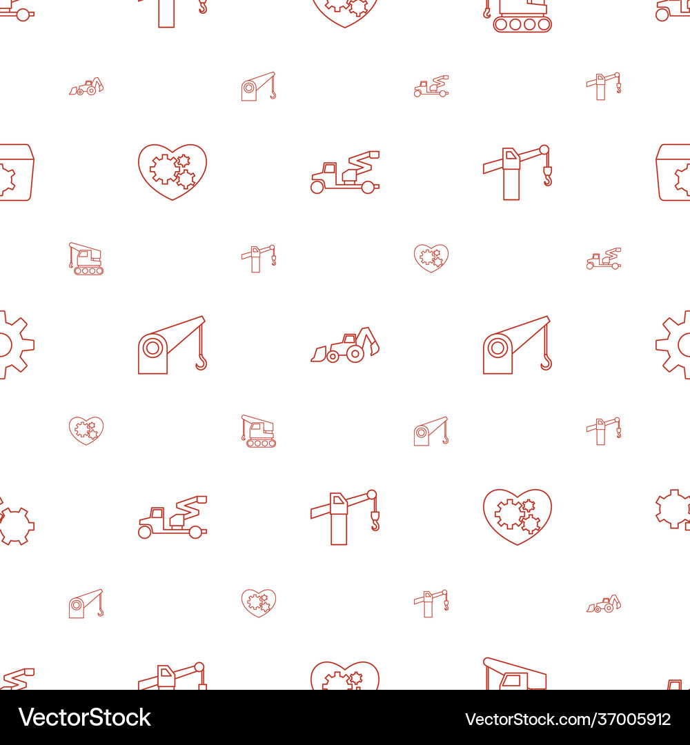 Machinery icons pattern seamless white background Vector Image