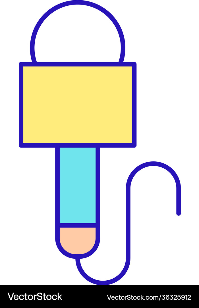 Microphone rgb color icon Royalty Free Vector Image