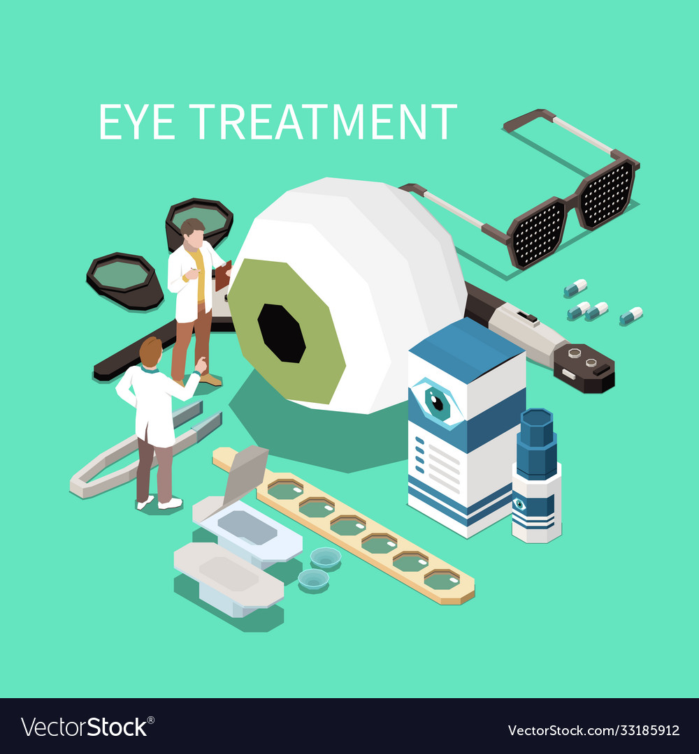Ophthalmology isometric composition Royalty Free Vector Ophthalmology isometric composition Royalty Free Vector