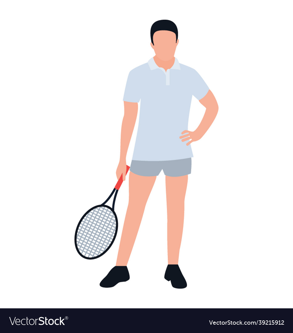 Racket player Royalty Free Vector Image - VectorStock