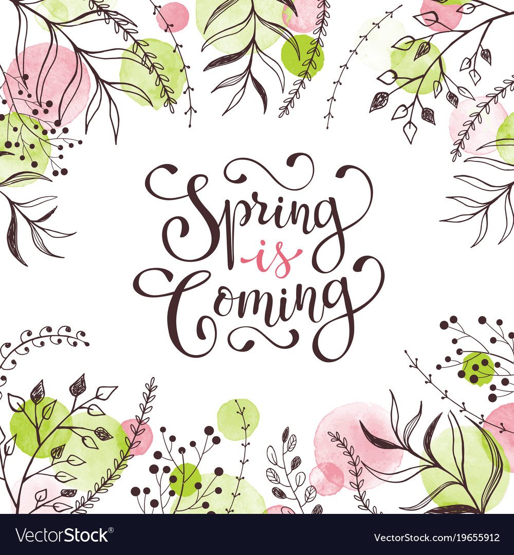Spring time greeting card Royalty Free Vector Image