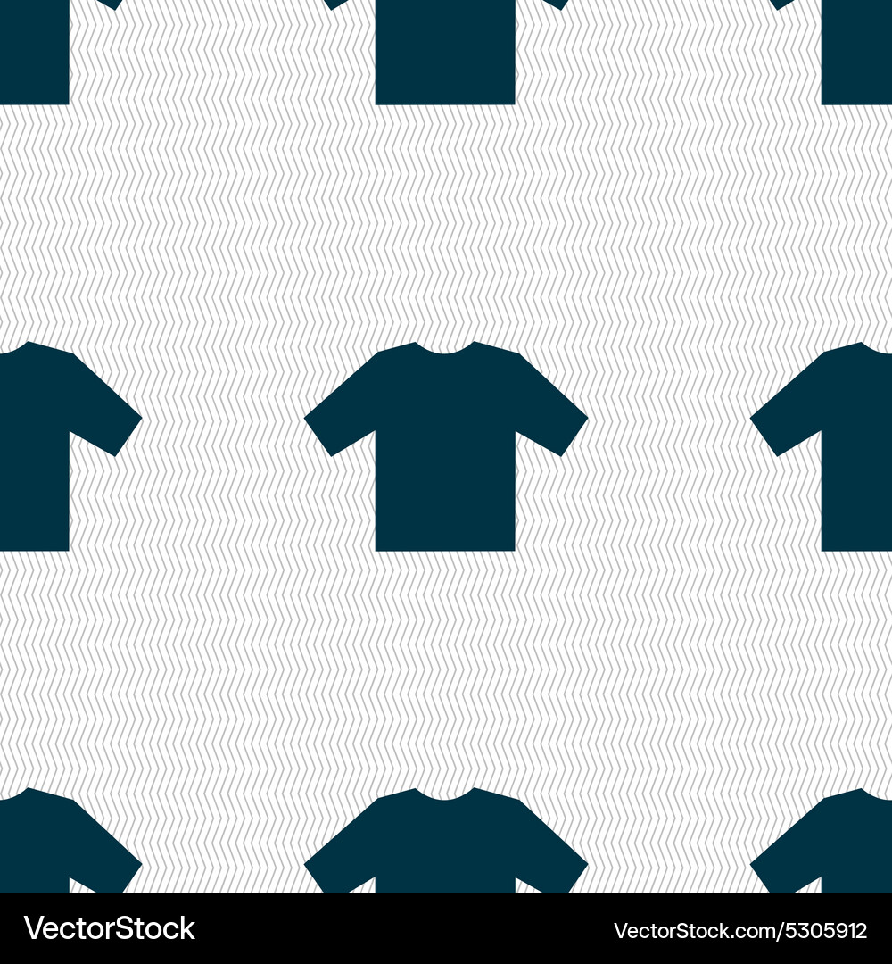 T-shirt icon sign seamless pattern with geometric Vector Image