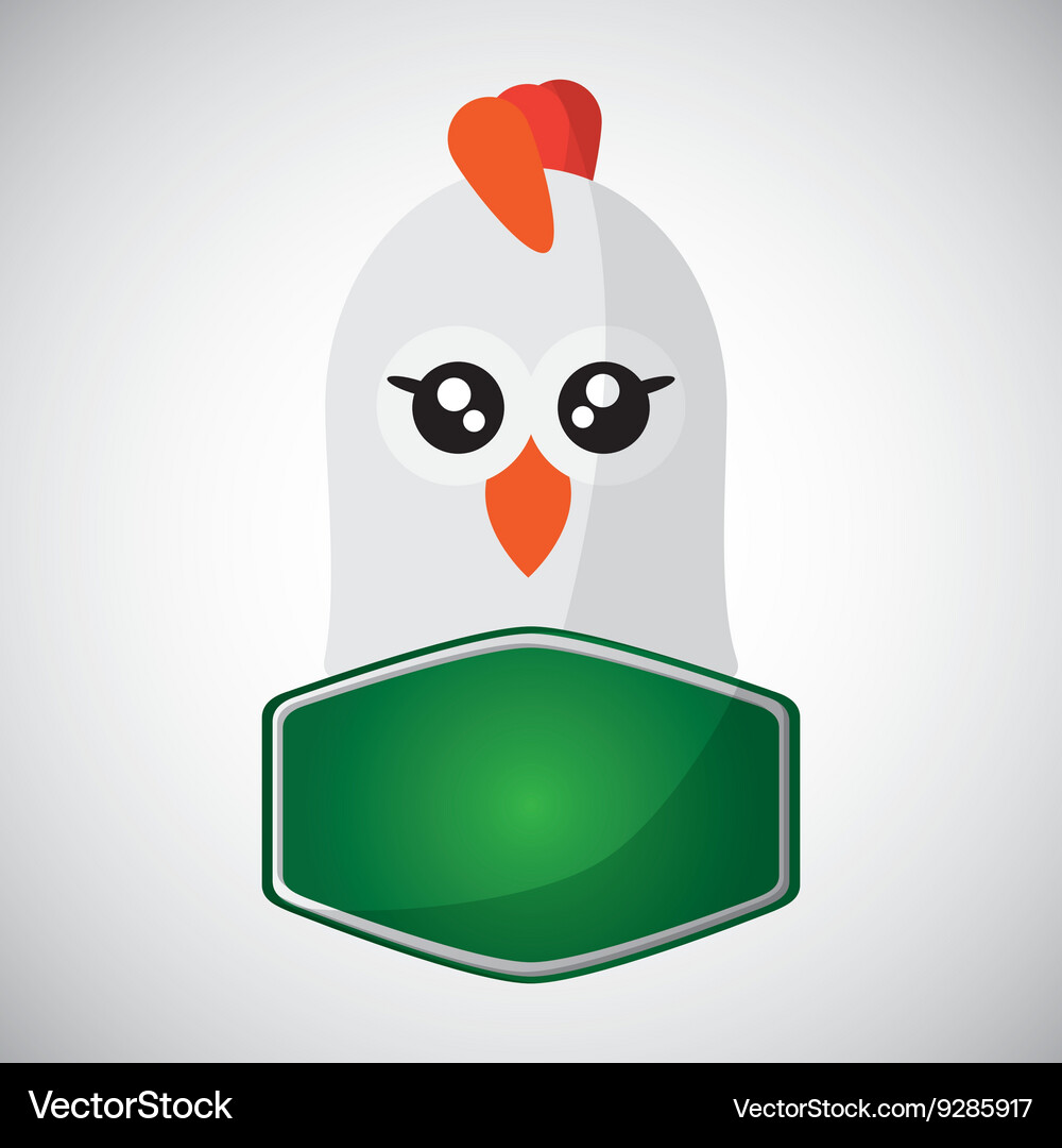 Animal design chicken icon isolated Royalty Free Vector