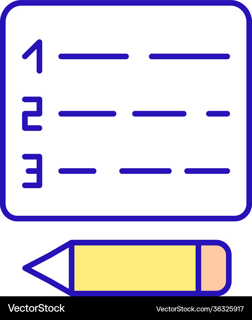 Educational tests rgb color icon Royalty Free Vector Image
