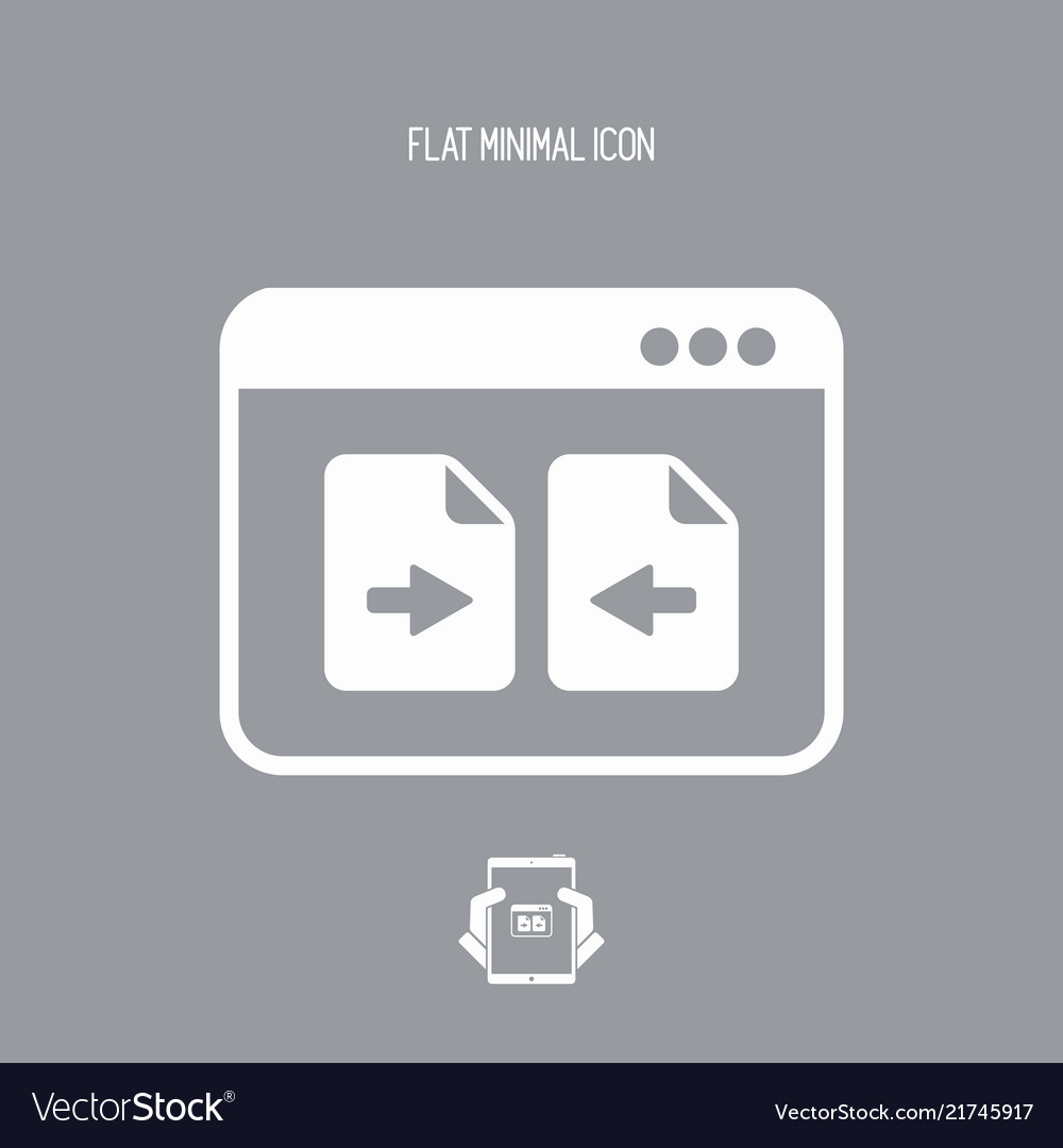 File transfer - flat minimal icon Royalty Free Vector Image