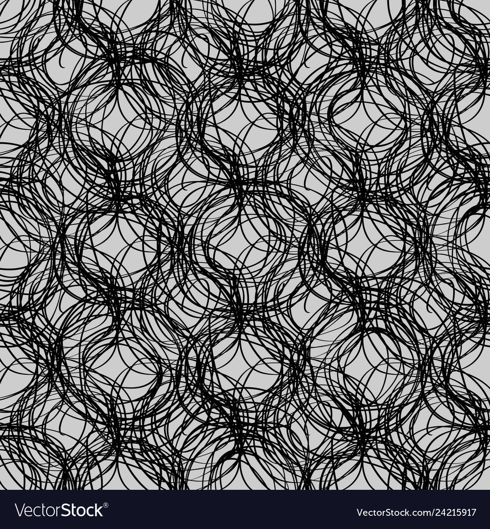 Hatching abstract seamless pattern with scribble Vector Image