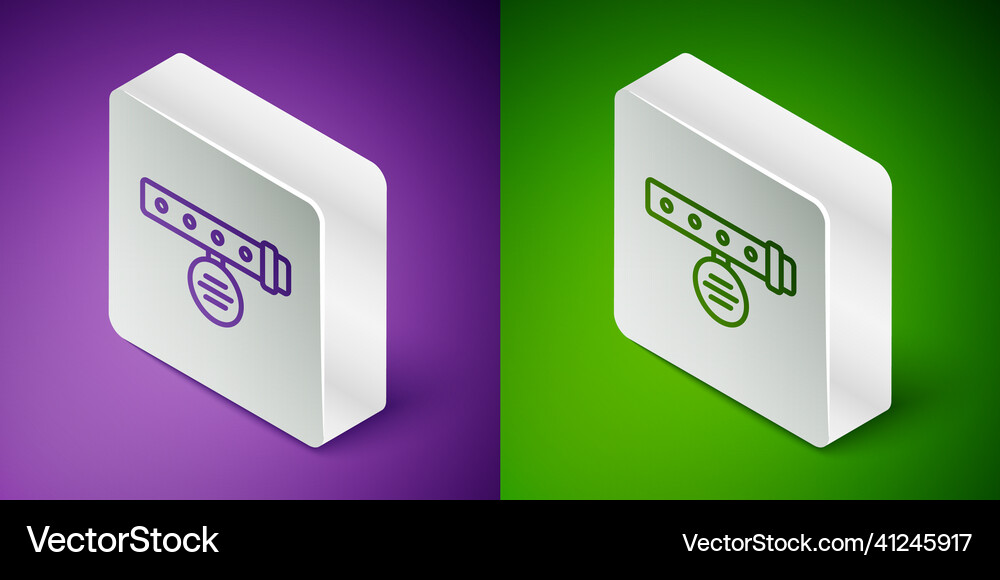 Isometric line collar with name tag icon isolated Vector Image