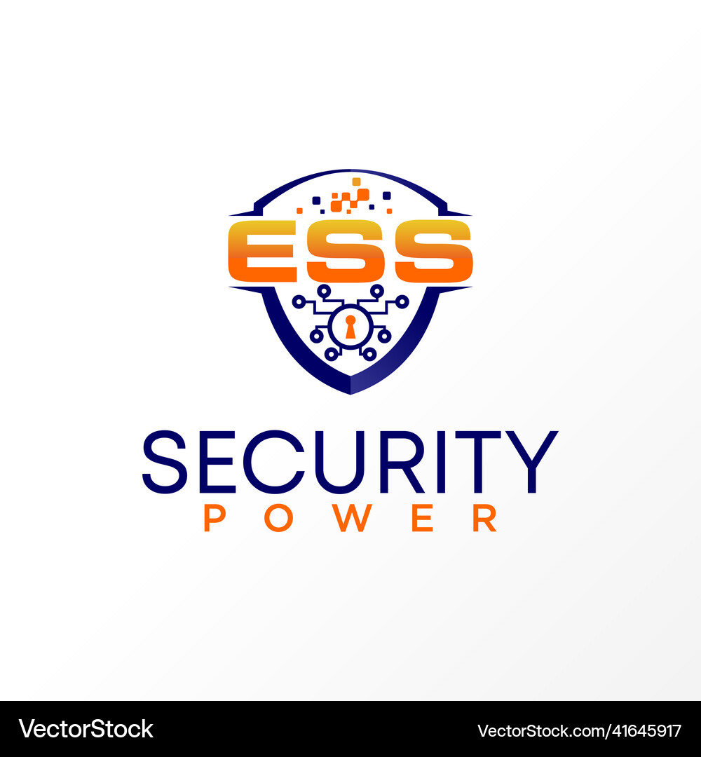 Letter ess san serif font in guide or shield Vector Image
