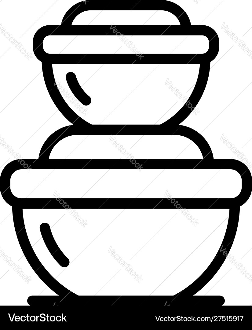 Modern food container icon outline style Vector Image