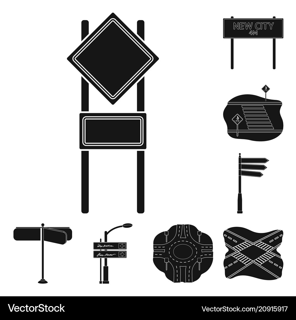 Road junctions and signs other web icon Royalty Free Vector