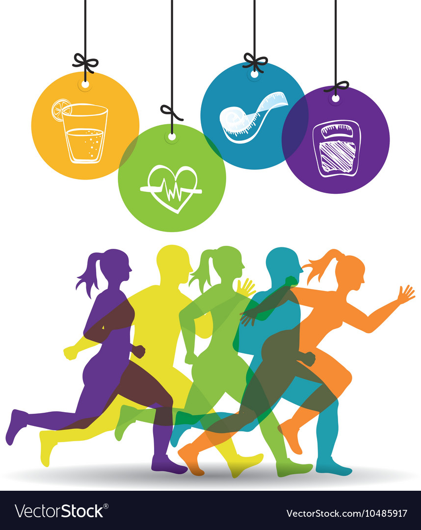 Runner athlete running design Royalty Free Vector Image