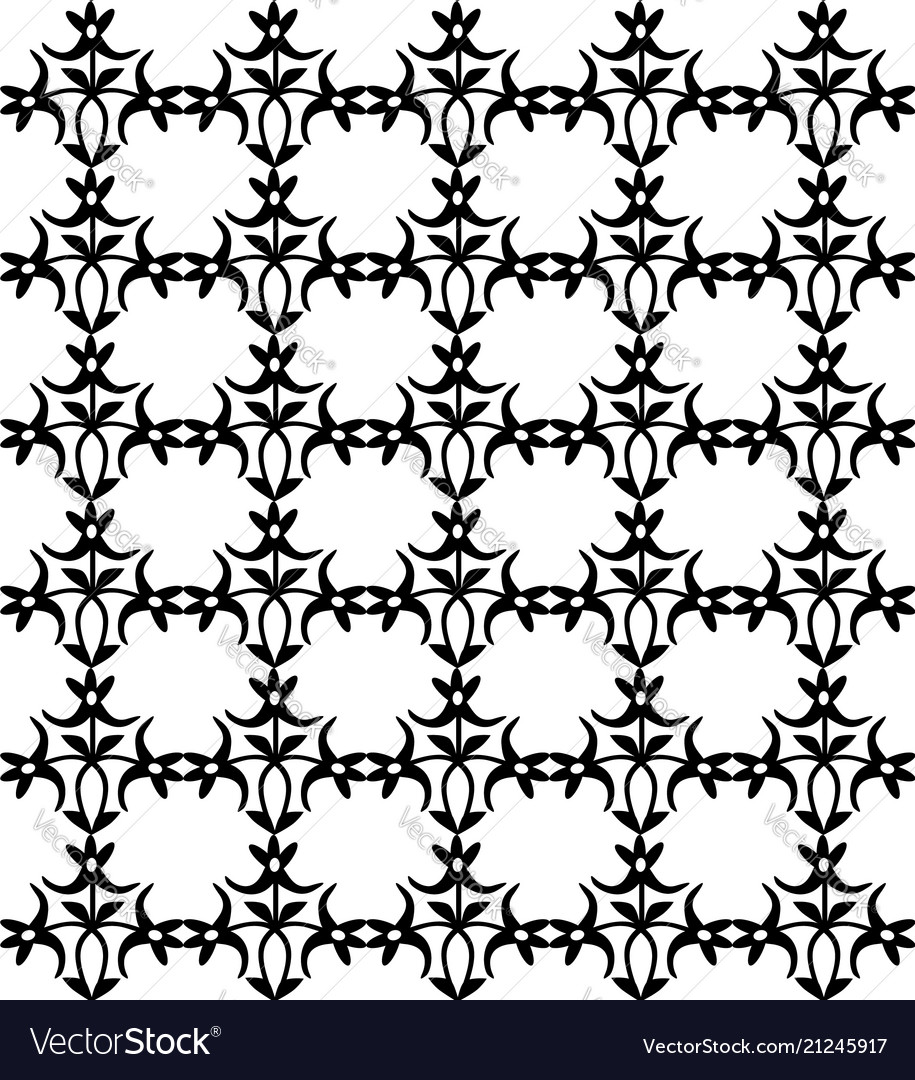 Seamless pattern black and white repeating Vector Image
