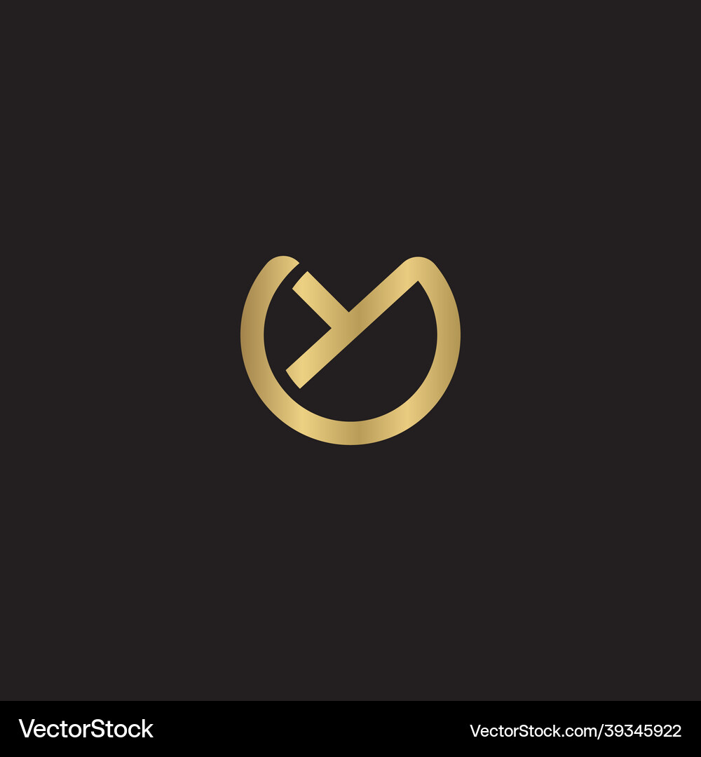 Alphabet initials logo uy yu y and u Royalty Free Vector