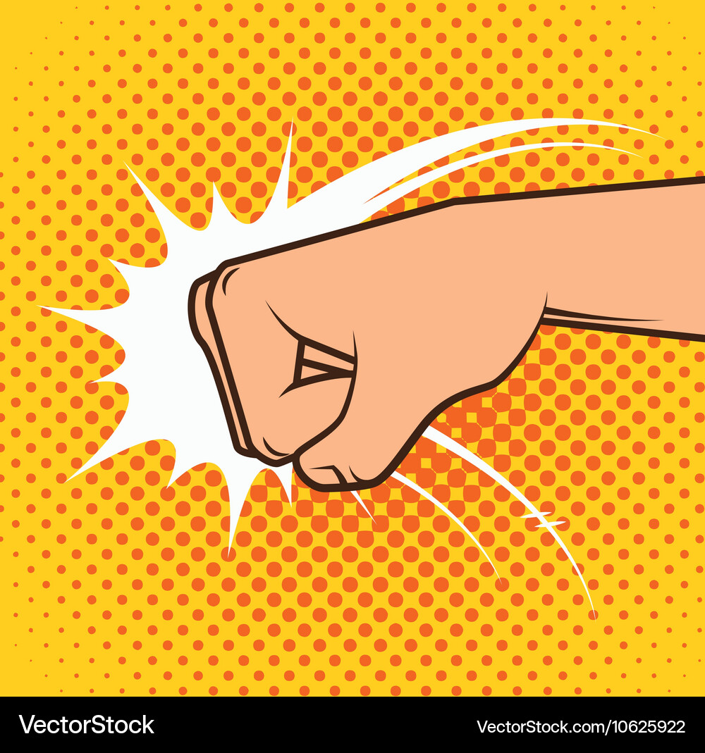 Boxing championship punch isolated Royalty Free Vector Image