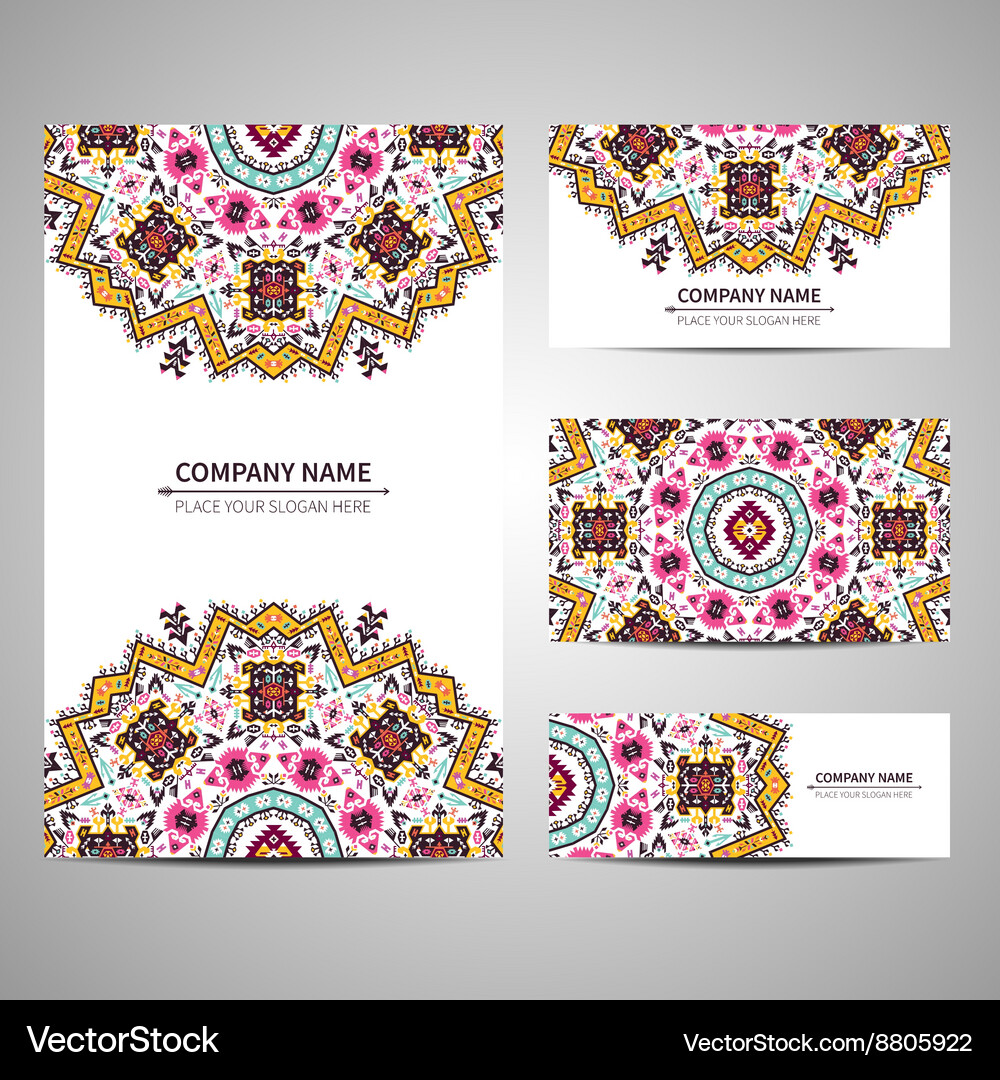 Business colorful card template Royalty Free Vector Image