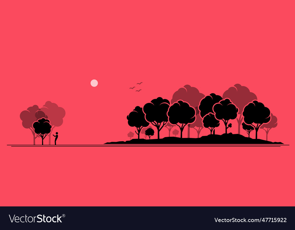 Cannot See The Forest For The Trees Depicts Vector Image