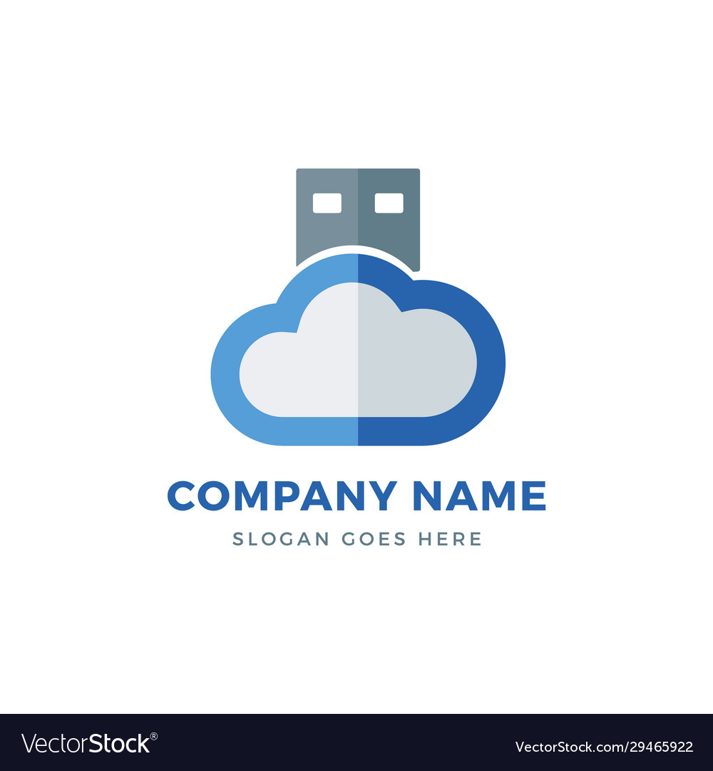 Data cloud logo design Royalty Free Vector Image