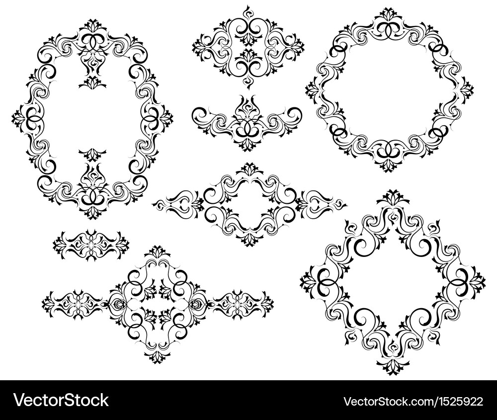 Frames and vignettes Royalty Free Vector Image