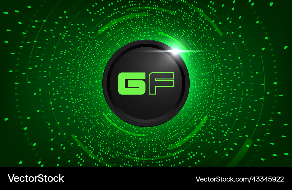 Gamefi gafi coin banner cryptocurrency Royalty Free Vector