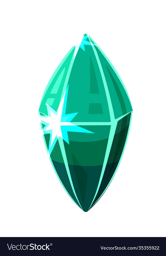 Gemstone isolated set on white background Vector Image