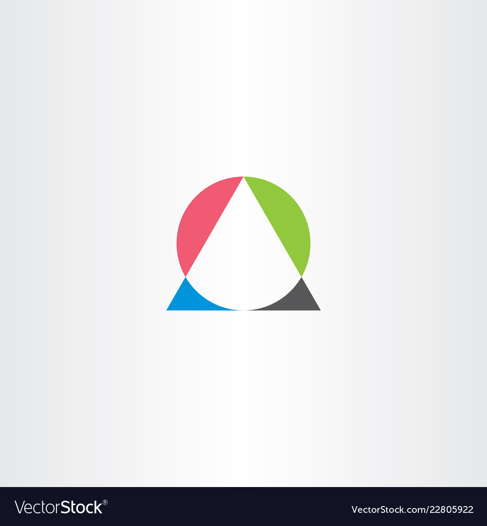 Geometry math logo triangle and circle icon Vector Image
