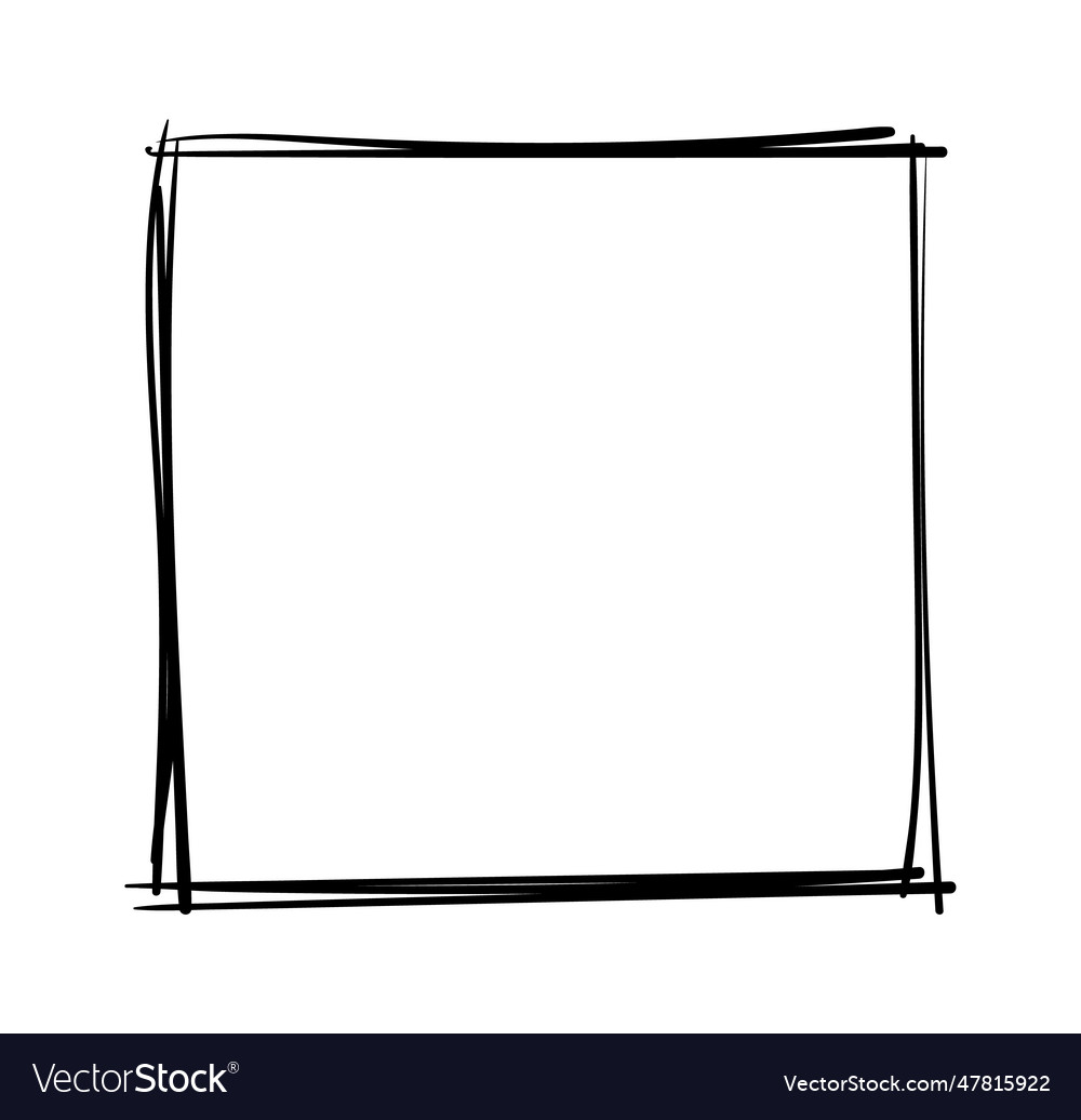 Hand drawn frames handdrawn square frame Vector Image