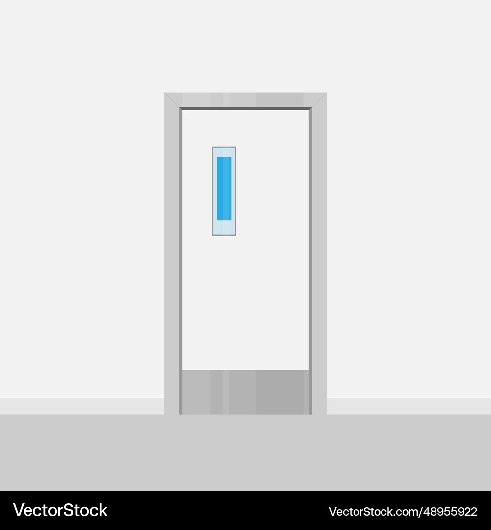 Labaratory door entrance interior Royalty Free Vector Image