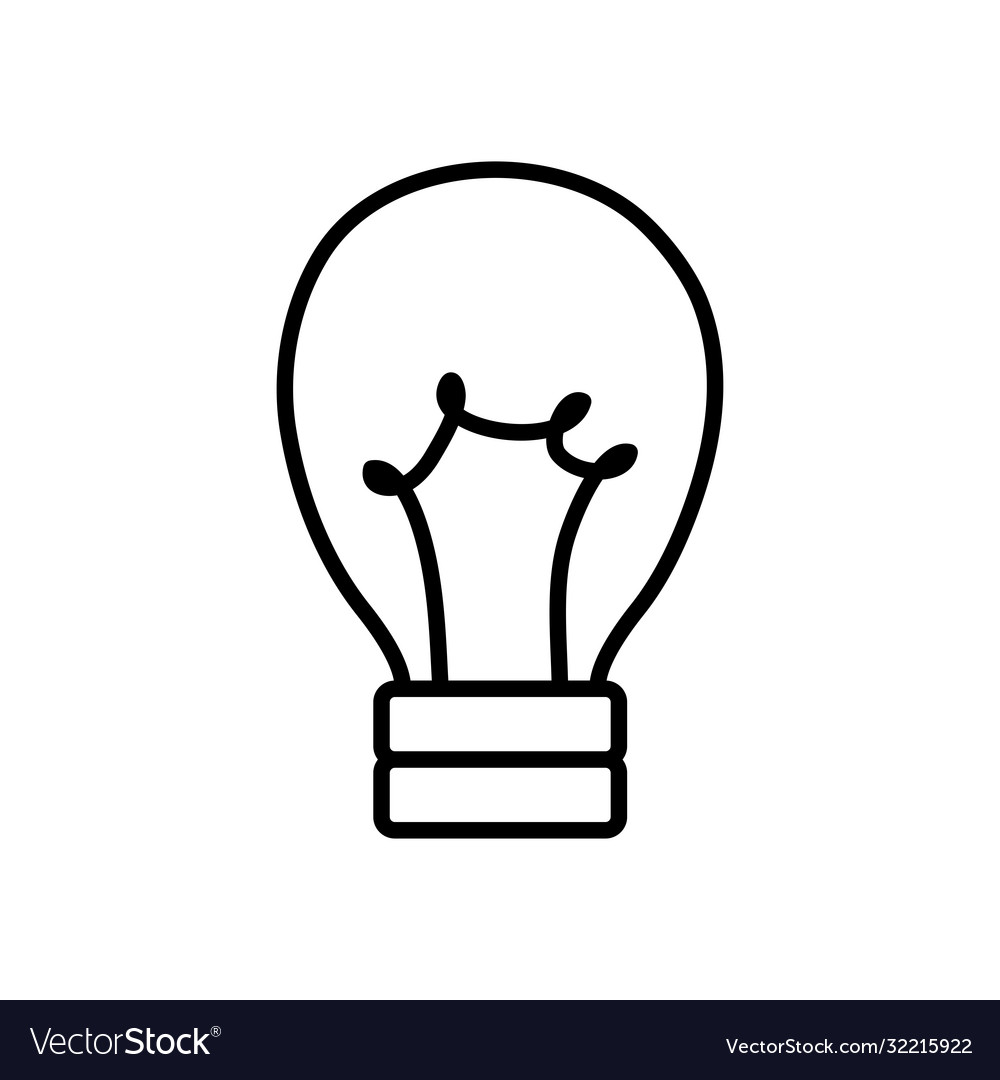 Light bulb icon image line style Royalty Free Vector Image