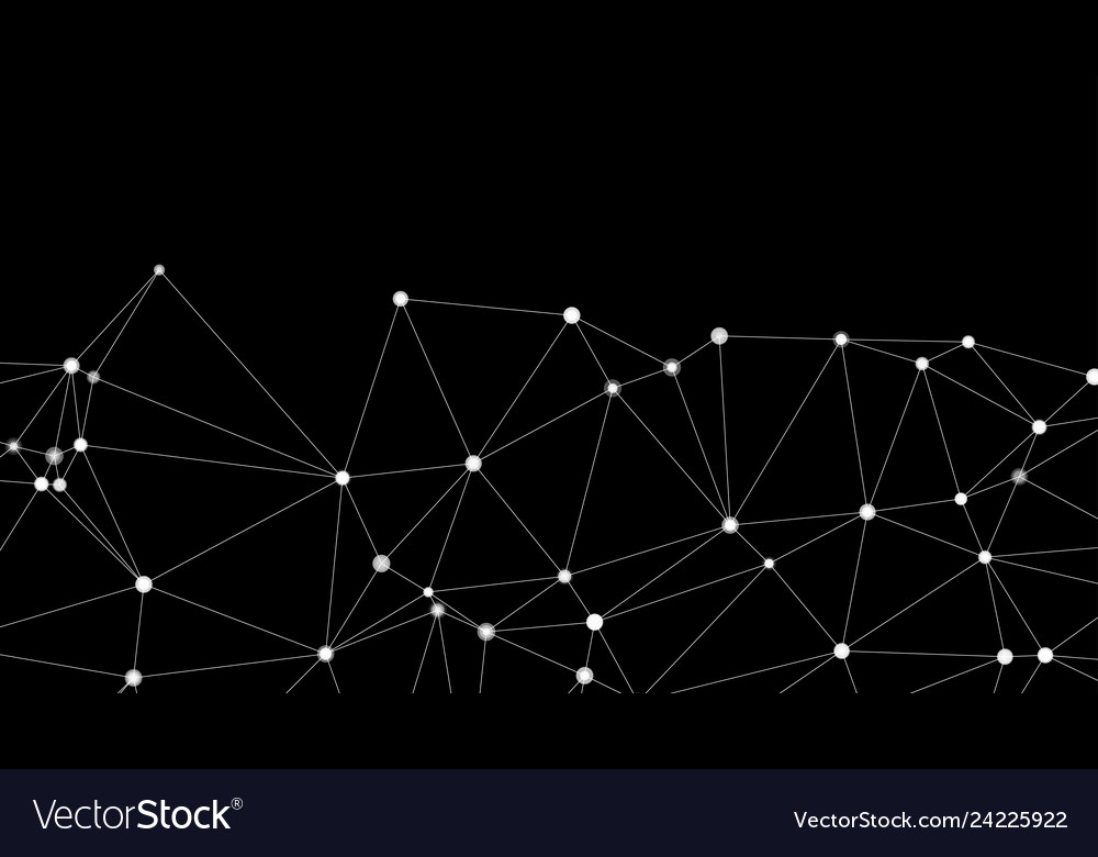 Neural network algorithm connections presentation Vector Image