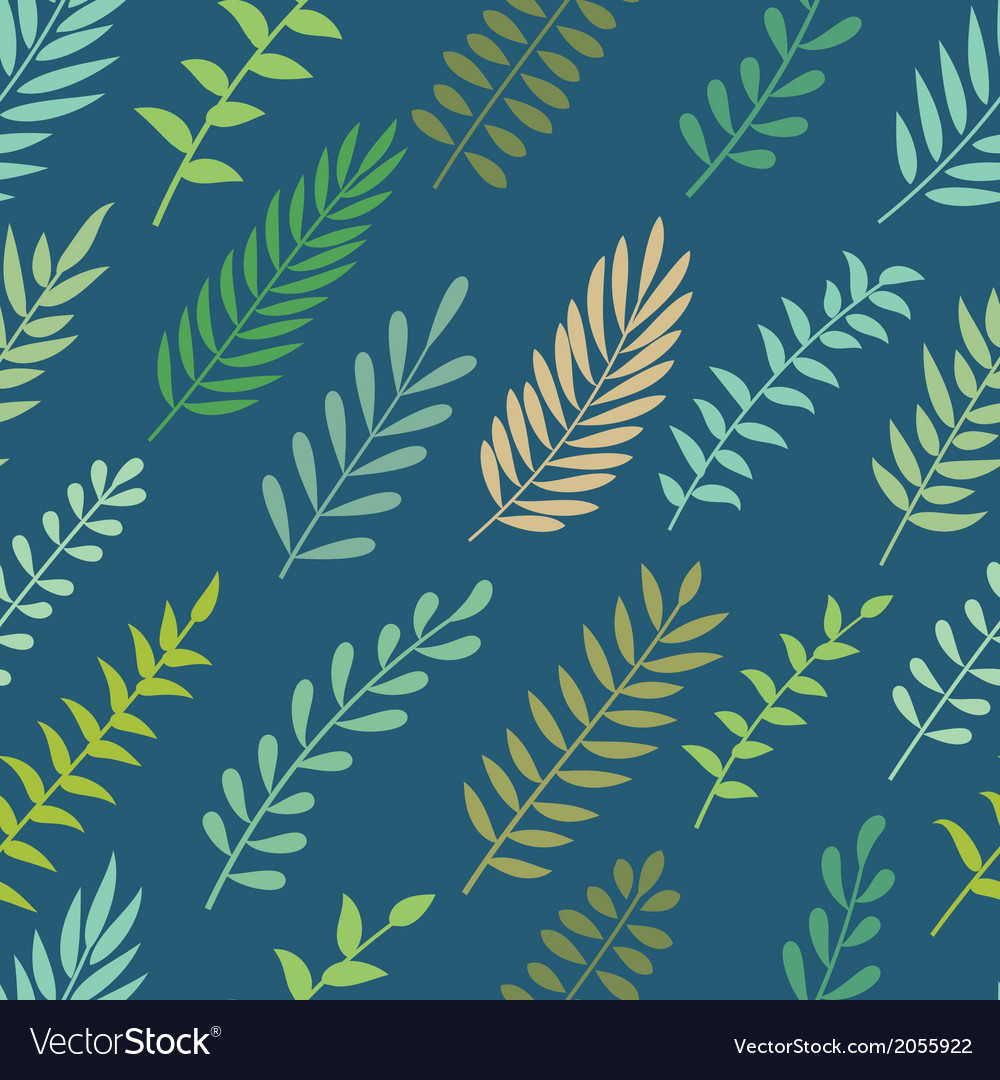 Pattern with leaves Royalty Free Vector Image - VectorStock