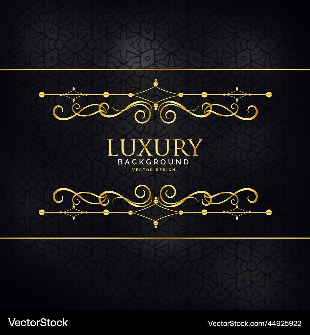 Premium luxury invitation background with golden Vector Image