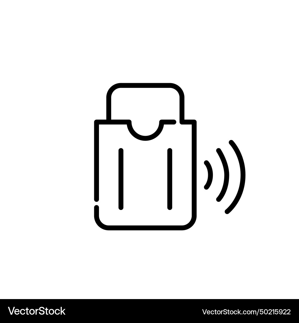 Room key card in a holder pixel perfect icon Vector Image