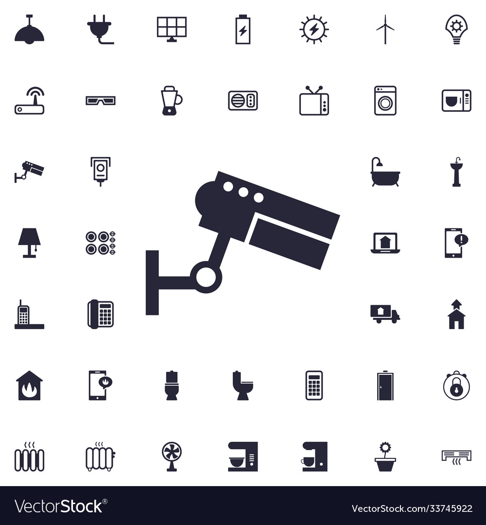 Security camera icon Royalty Free Vector Image