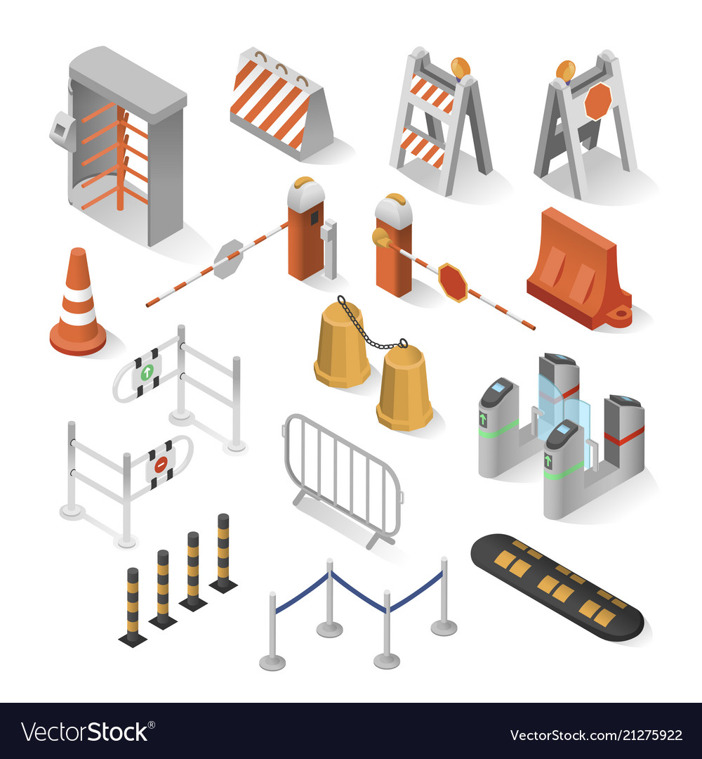 Urban security elements Royalty Free Vector Image