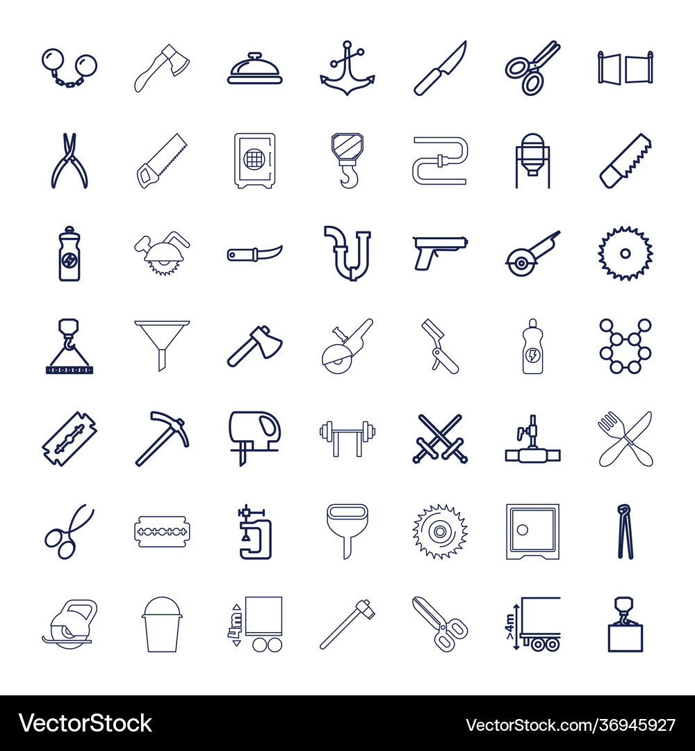 49 steel icons Royalty Free Vector Image - VectorStock