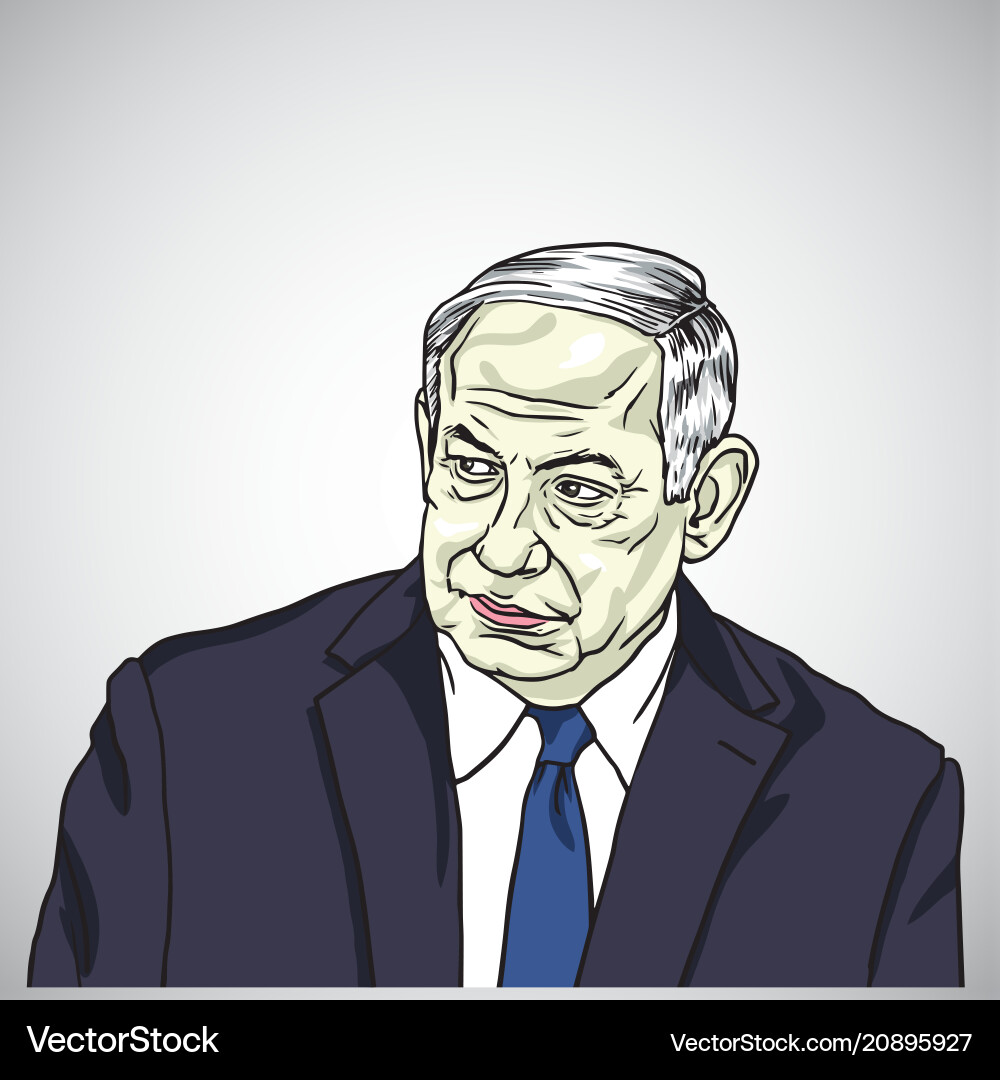 Benjamin netanyahu prime minister israel Vector Image